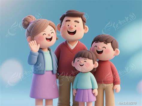 幸福四口之家主题的卡通形象ai图片下载红动中国
