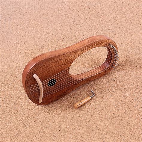 Wooden Harp 10 String Harp Portable Small Lyre Wit Grandado