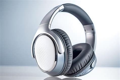 Silver Wireless Headphones Premium Ai Generated Image