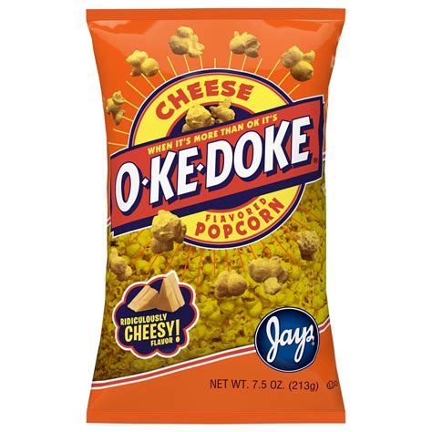 O Ke Doke Popcorn Cheese Popcorn 7 5 Oz Bag