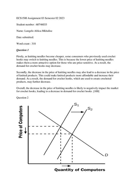 ECS ASSignment 3 ECS1500 Assignment 03 Semester 02 2023 Babe Number 60746033 Name