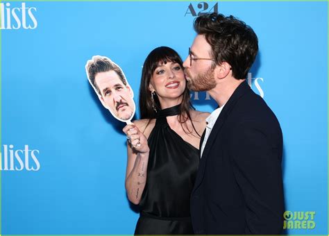 Chris Evans And Dakota Johnson Kiss Pedro Pascal Cutout At Materialists