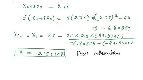 solved the modified secant method is given by xi 1 xi f xi