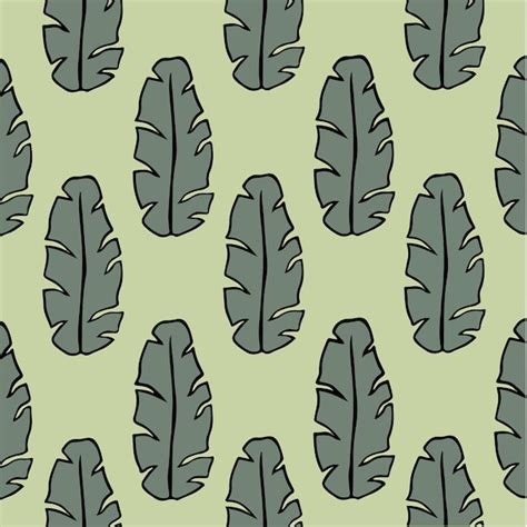 Premium Vector Banana Tropical Leaf Pattern Background Social Media
