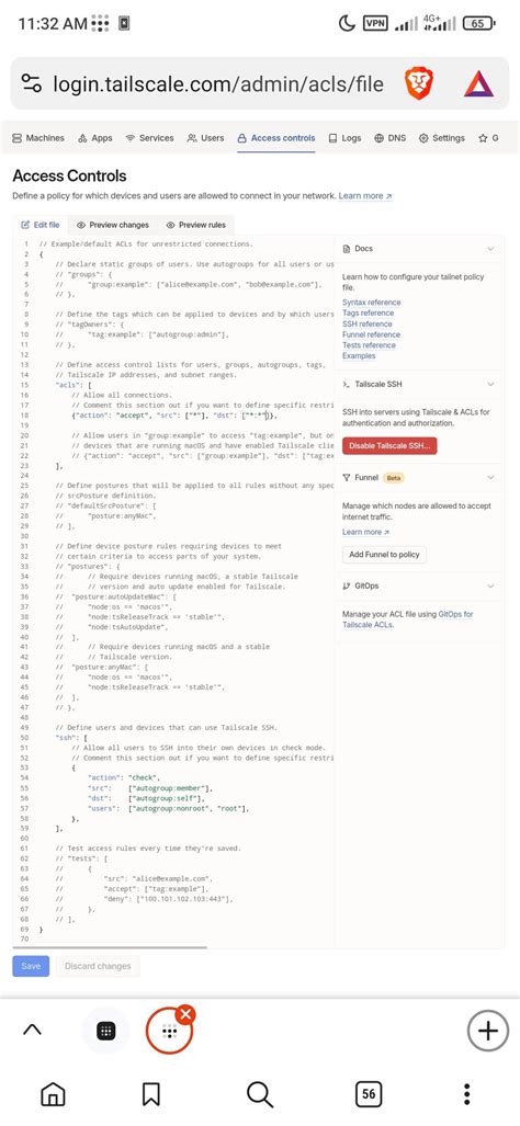 tailscale cannot ping stuff outside the device with tailscale