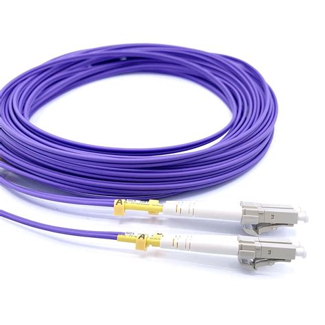 Fiber Optic Cable LC Upc To LC Upc Om4 Multimode Duplex 50 125um LSZH 20M 65 62FT Om4