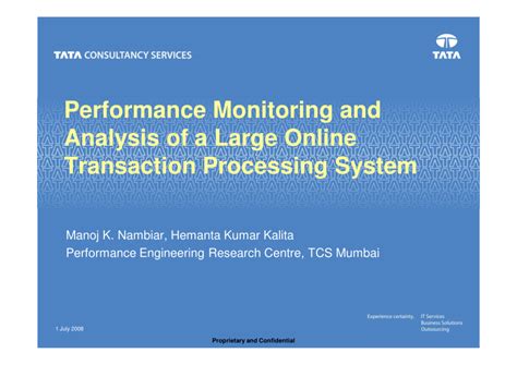 Pdf Performance Monitoring And Analysis Of A Large Online Transaction