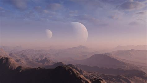 Panoramic Wallpaper Planets Etsy