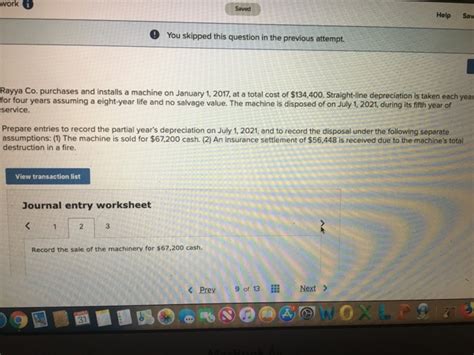 solved ework saved help save 9 you skipped this question in