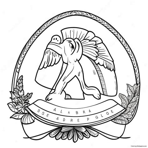 Alabama State Flag Coloring Page 22122 17492