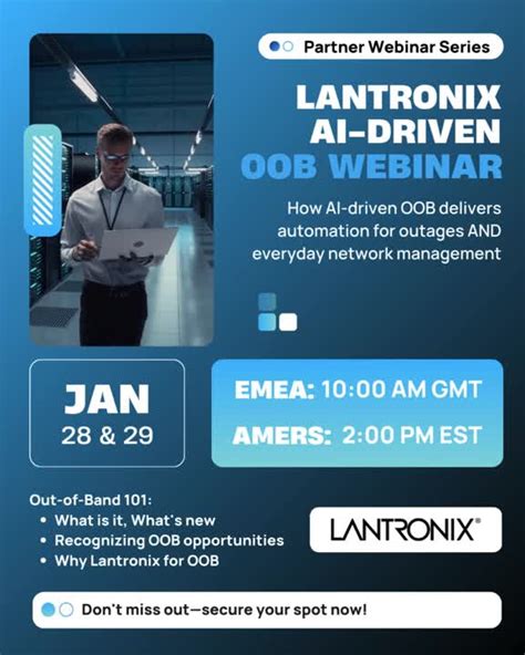 Lantronix On Linkedin New Year Stronger Network With Out Of Band Management Join Lantronix For