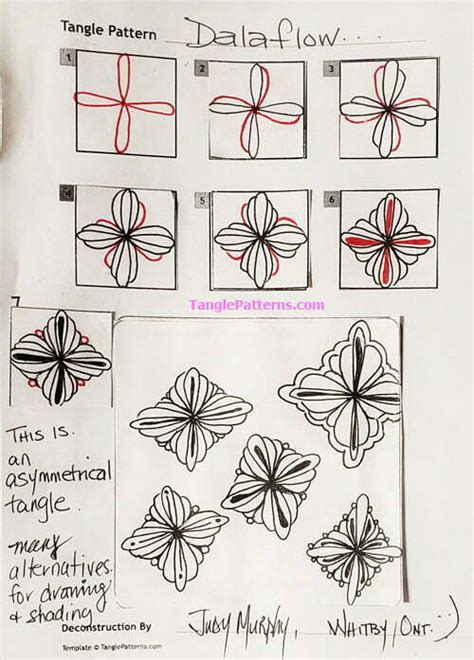 How To Draw DALAFLOW TanglePatterns Com