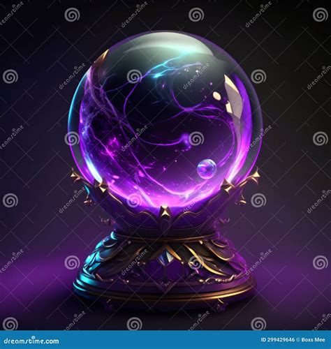 Magic Crystal Ball Magic Crystal Ball 3d Vector Illustration Stock