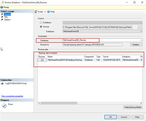 Restoring A Sql Server Filestream Enabled Database
