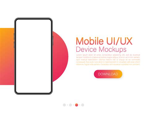 Icon With Mobile Ui And Ux Design On Red Background For Web Design App Interface Template