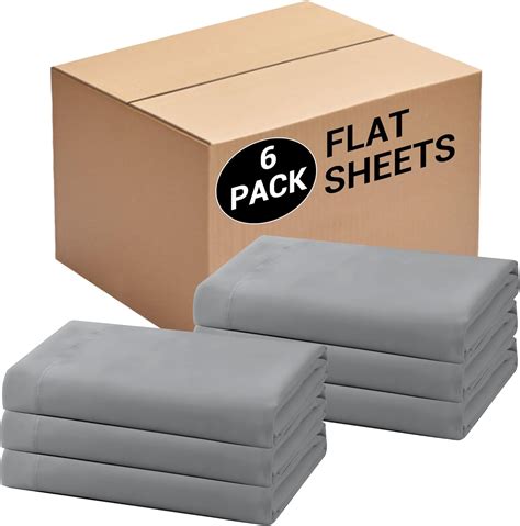 Bulk King Flat Sheets Only 6 Pack Quick Sort Top Bed Sheet