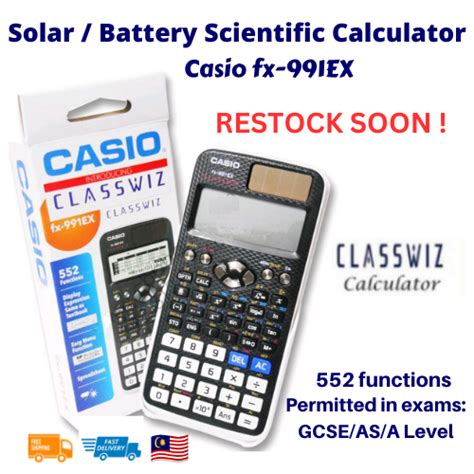 Casio Fx 991ex Classwiz Series School Scientific Solar Battery Operated Calculator Oem Shopee
