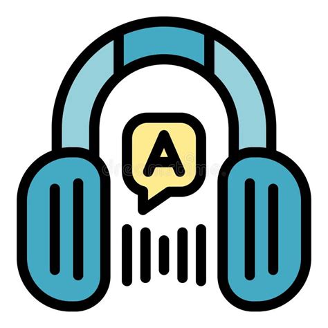 Headphones Listening Audio Voice Assistant Speaking Alphabet Letter A Stock Vector Headphones Listening Audio Voice Assistant Speaking Alphabet Letter A Stock Vector
