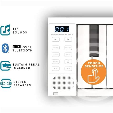 Midiplus Folding Electronic Piano 49 Keys Midiplus