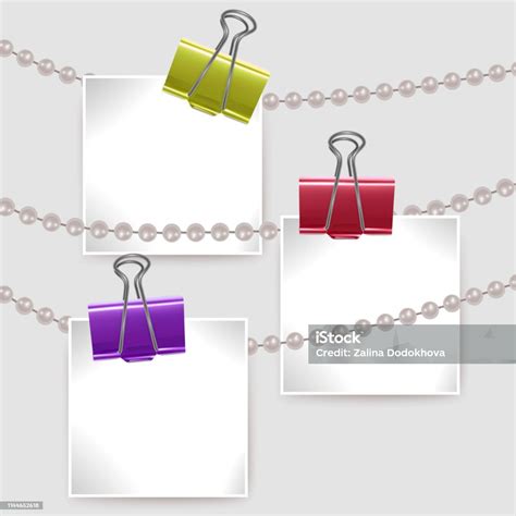 메시지에 대 한 준비 문서 클립 다양 한 화이트 노트 논문 핀의 컬렉션입니다 벡터 일러스트 레이 션 흰색 배경에 고립입니다 0명에 대한 스톡 벡터 아트 및 기타 이미지