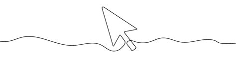 Premium Vector Continuous Drawing Of Cursor Arrow One Line Icon Of Cursor Arrow