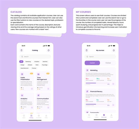 e learning mobile app on behance
