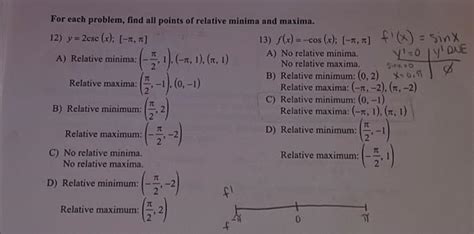 Solved For Each Problem Find All Points Of Relative Minima