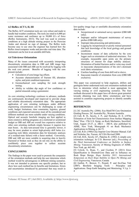 Rock Core Orientation For Mapping Discontinuities And Pdf