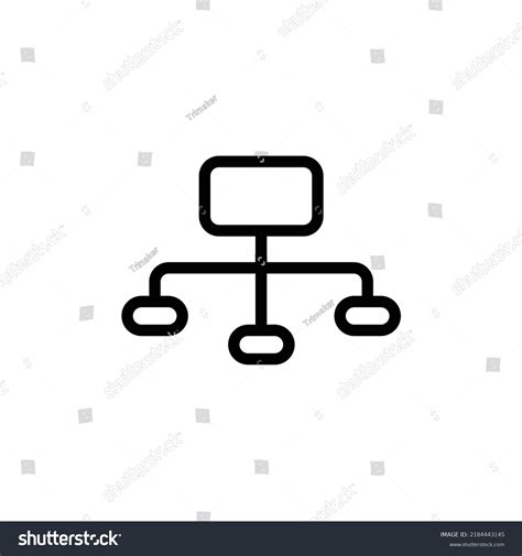 Hierarchy Structure Icon Line Art Style Stock Vector Royalty Free 2184443145 Shutterstock