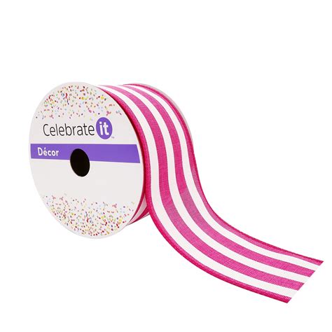 12 Pack 25 X 25ft Faux Linen Wired Thick Striped Ribbon By