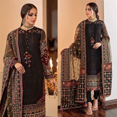 Zn133 3 Piece Unstitched Heavy Embroidered Lawn Suit With Heavy Embroi
