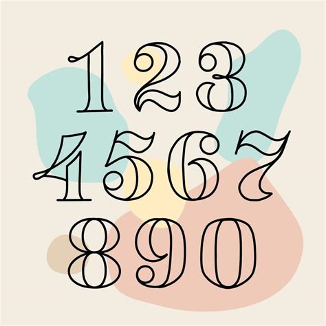 Fonte De Estilos De Numeros Diferentes