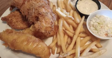 Ayce Fish And Chicken Dinner Red Cabin At Green Acres