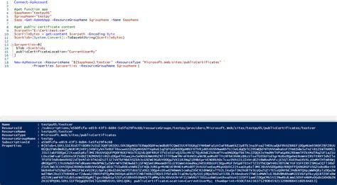 Ssl Upload Public Certificate To Azure Function App Using A CLI Stack Overflow
