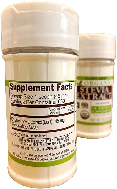 Trader Joes Stevia Extract 2 Pack Natural Sweetener For Sugar Free