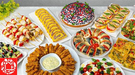 Праздничное МЕНЮ на День Рождения Готовлю 10 блюд Торт салаты закуски и горячее Youtube