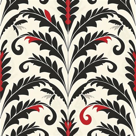 Premium Photo Staghorn Fern With Python Coil Motifs And Flat Vector Graphi Pattern Tile