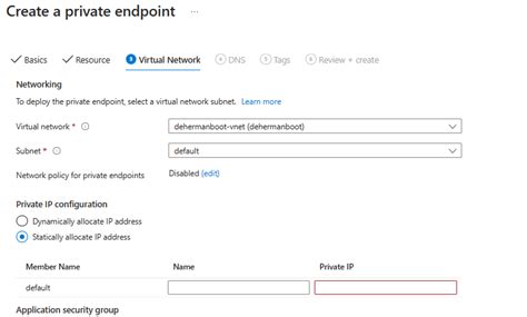 Static Private Ip Address For Api Server In Nodes Vnet For A Private
