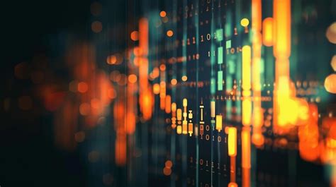 Create Vibrant Visualizations Of Dynamic Data With Glowing Digital Graphs And Charts Premium