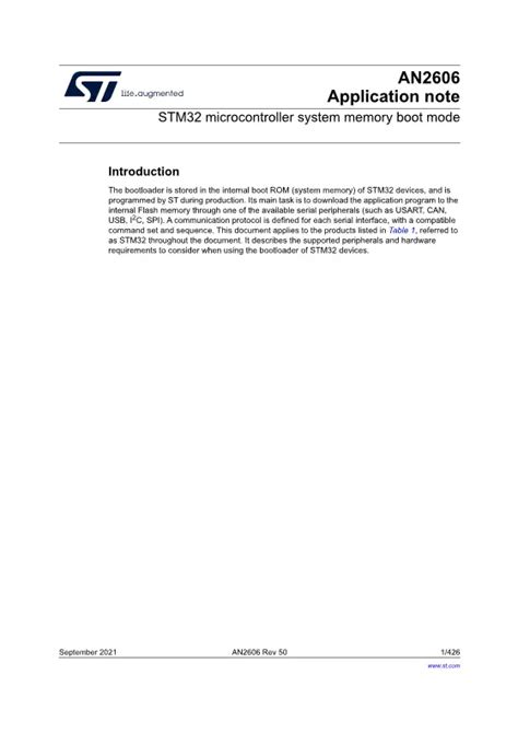 Stm32 Microcontroller System Memory Boot Mode Docslib