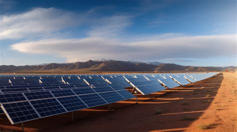 Solar Panels Panel Row In An Open Desert Backgrounds  Free
