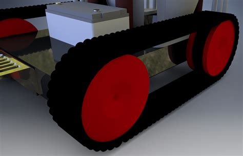 continuous track configuration in a differential driven robot