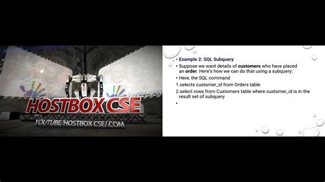 Lec30 Sql Subquerypart 1subqueries With The Select And Insert