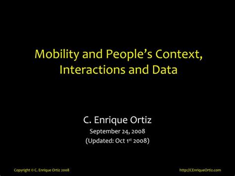 Mobility Context Interactions And Data Pdf