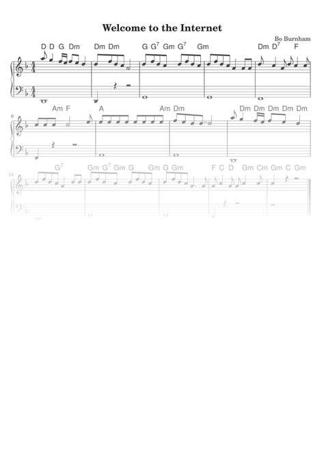 Welcome To The Internet Easy Piano Sheet Music In Pdf La Touche