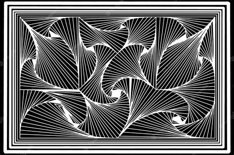Premium Vector Image Of A Geometric Figure From Straight Lines And Curls