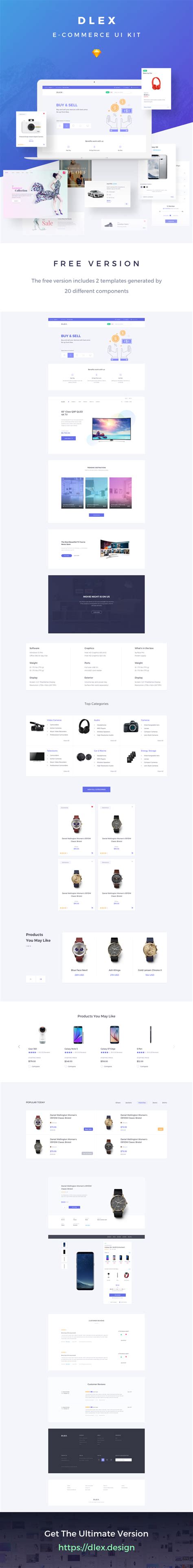 Dlex E Commerce Ui Kit Free Sample Graphicburger