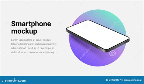 Phone Mockup Isolate 3d Vector Screen Device Template Cellphone App Mock Up Realistic Telephone