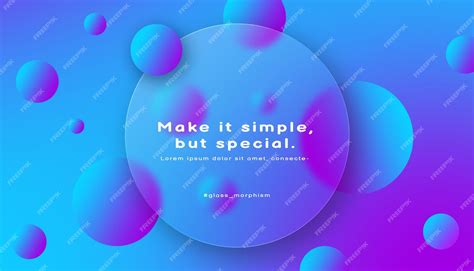 그라데이션 색상 배경의 유리 모피즘 효과 무료 Psd 파일