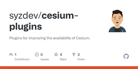 GitHub Syzdev Cesium Plugins Plugins For Improving The Availability Of Cesium